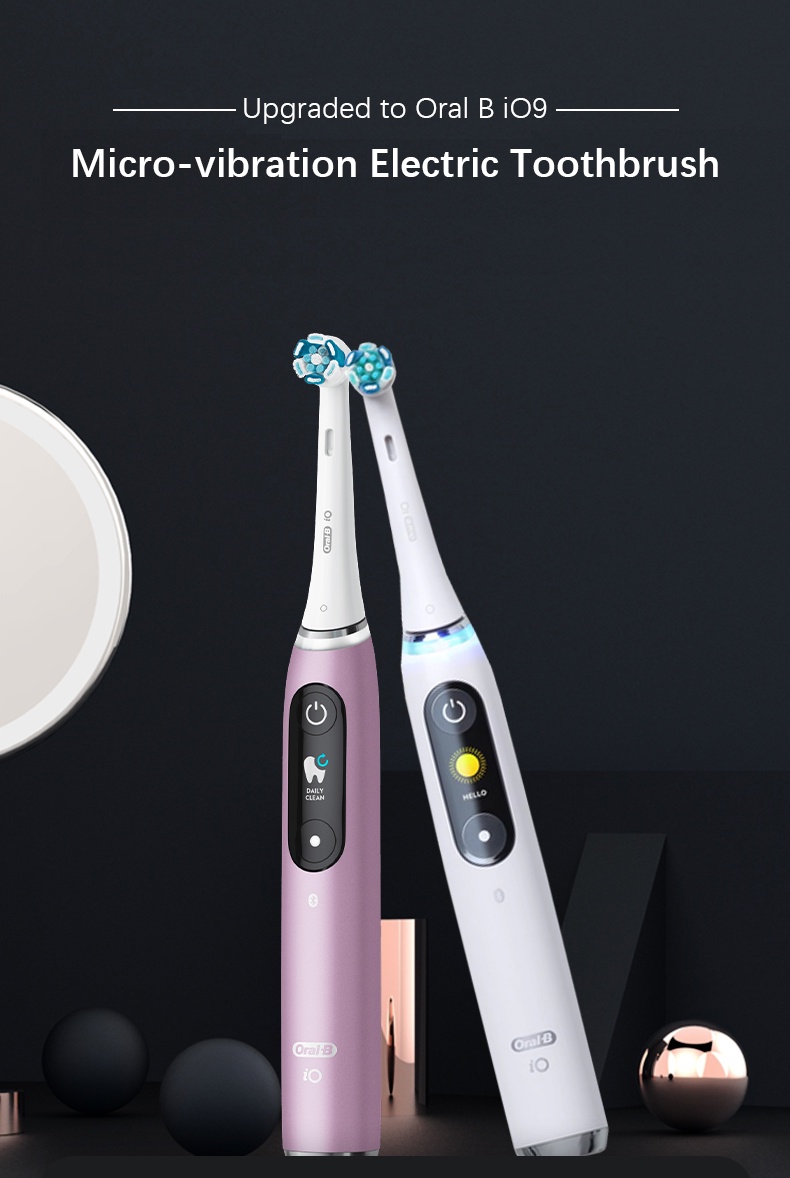 原裝 Oral B iO-9 電動牙刷振動 7 種模式 3D 牙齒跟踪終極清潔磁性充電旅行箱盒 | 蝦皮購物