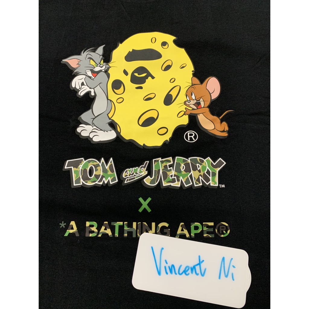 全新現貨 BAPE X TOM AND JERRY CHEESE APE HEAD TEE XL | 蝦皮購物