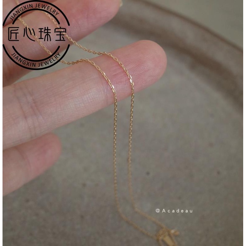 「匠心·純銀項鏈」細若遊絲 925銀鍍14K黃金 隱形細鏈 百搭纖細配吊墜純銀項鏈鎖骨鏈 XZM | 蝦皮購物