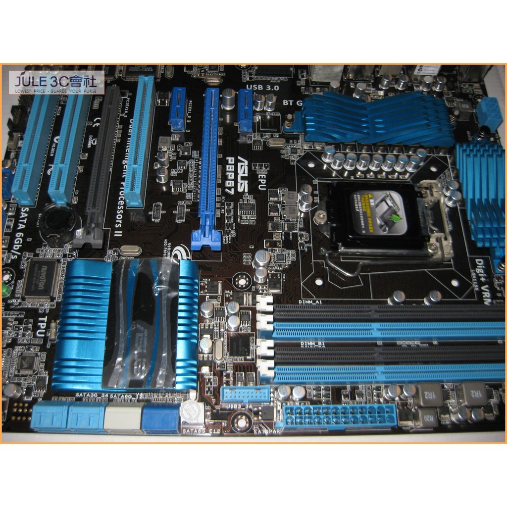 JULE 3C會社-華碩ASUS P8P67 P67/DDR3/MEMOK/藍芽/雙智慧處理器/ATX/1155 主機板 | 蝦皮購物