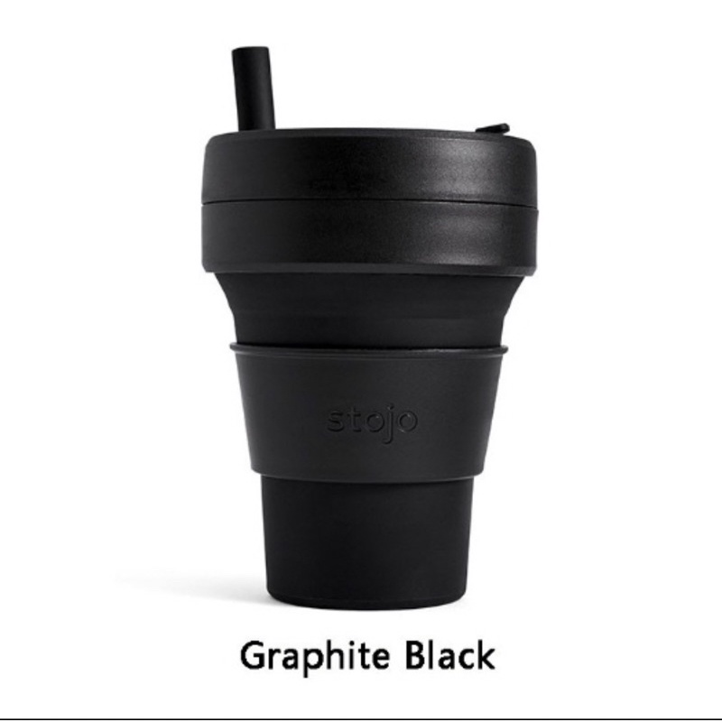 [二手]Stojo摺疊杯 Graphite Black 24oz 710ml 石墨黑 | 蝦皮購物