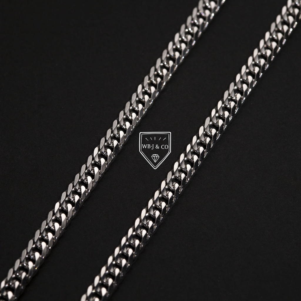 WBJ訂製珠寶 5mm多角度切割古巴鍊/喜平鍊 925純銀項鍊 嘻哈項鍊 鎖骨鏈 疊帶項鍊 | 蝦皮購物