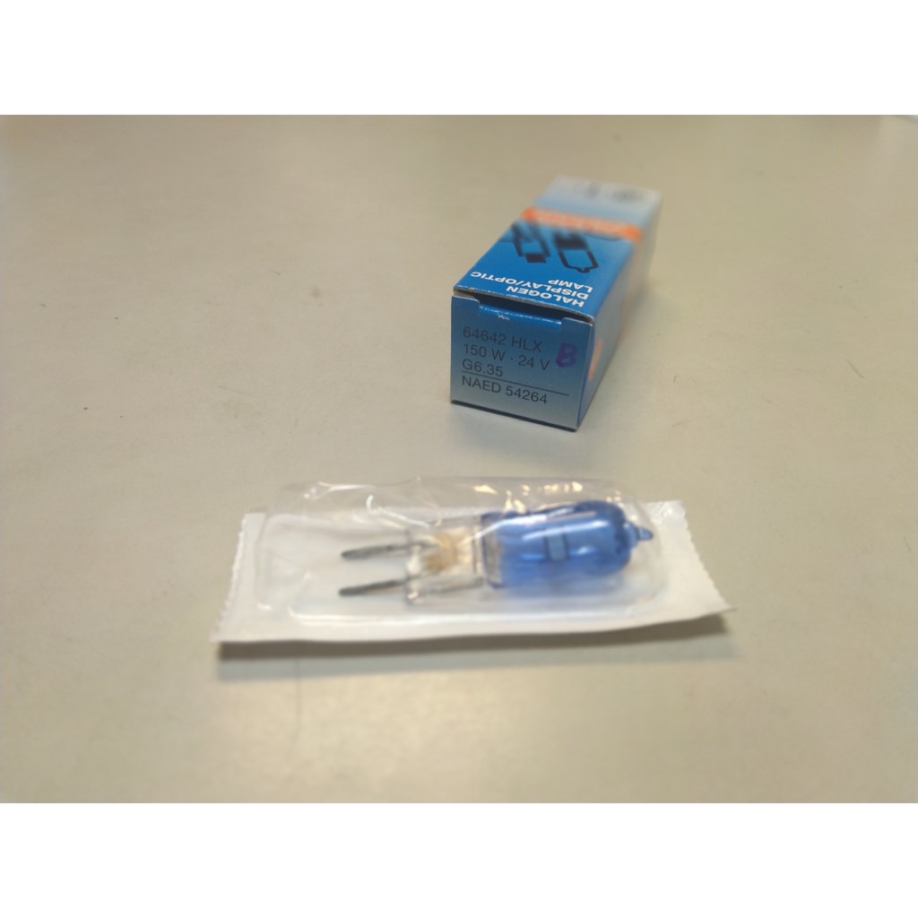 寶新照明 含稅價 OSRAM 64642 BLUE 24V 150W 藍膜 白光 燈泡 6.35 | 蝦皮購物