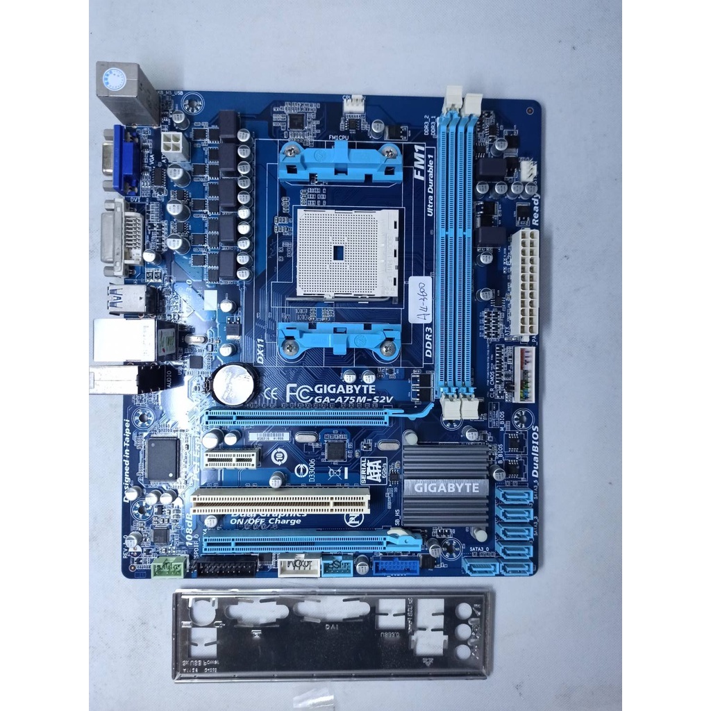 47@GIGABYTE 技嘉 GA-A75M-S2V FM1腳位 AMD主機板 附擋板 | 蝦皮購物