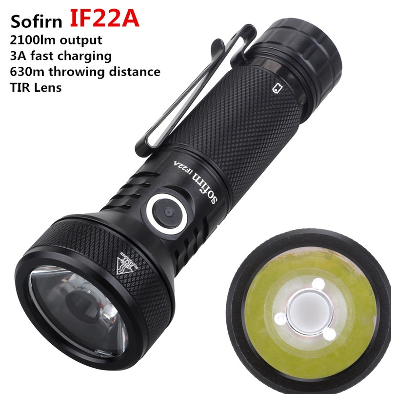 Sofirn IF22A 3A 可充電 2100 流明強力手電筒 Luminus SFT40 LED 手電筒投擲 700 | 蝦皮購物