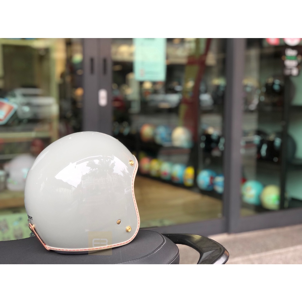 東橋安全帽 EB HELMET 飛喬 FETURE VAN Ⅲ 汎 亮光淺褐綠 雙D扣 復古帽 皮革邊條 | 蝦皮購物