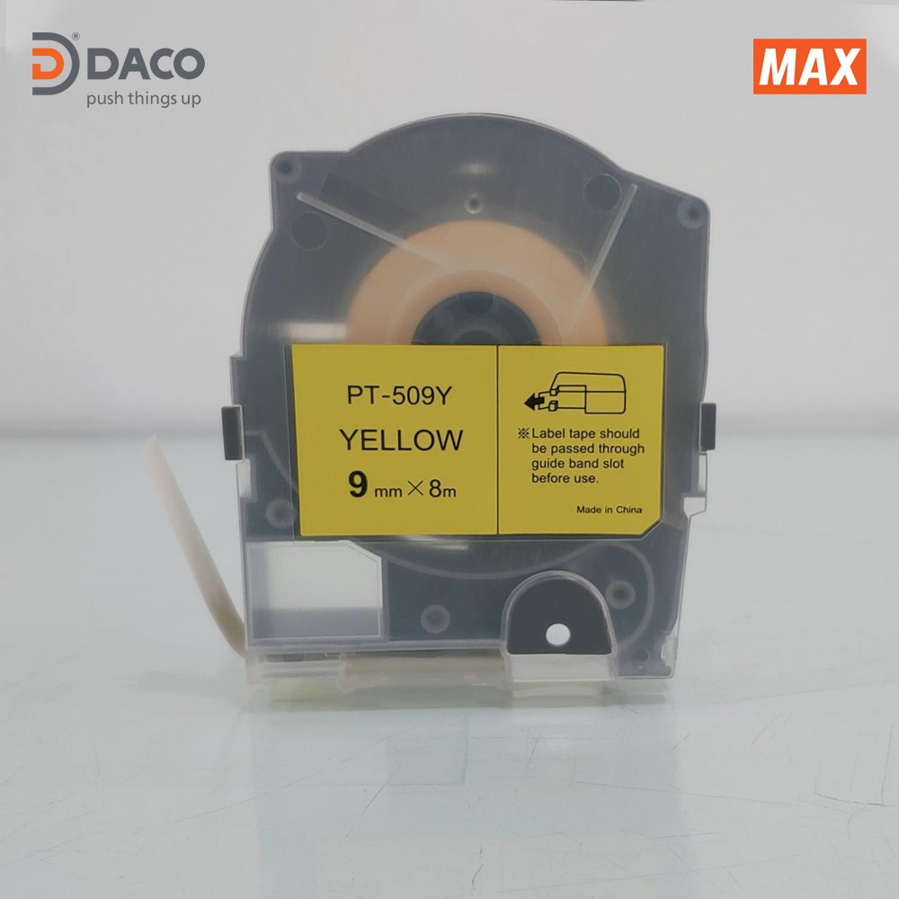 Pt-509y MAX LM550A, LM550E 伸縮打印機標籤膠帶, 9mm x 16m, 黃色 | 蝦皮購物