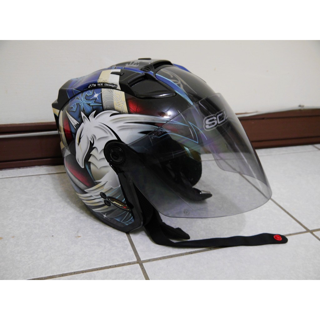 SOL 安全帽 27S SL-27S 獨角獸三代 半罩 3/4罩 通風透氣 LED燈 雙D扣 | 蝦皮購物