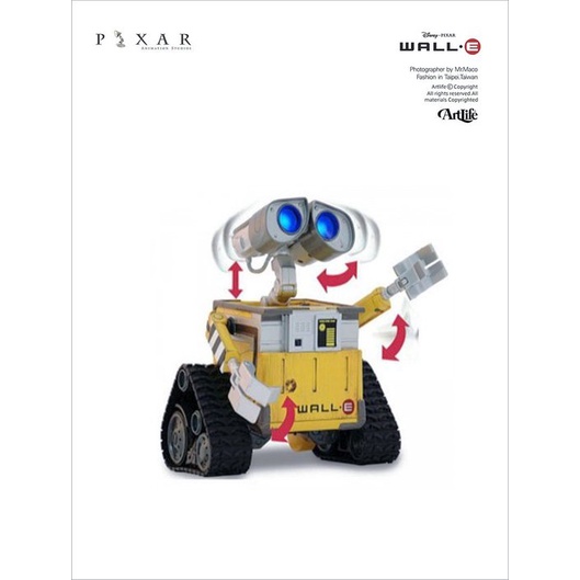 Artlife ㊁ THINKWAY DISNEY PIXAR WALL-E TALKING 瓦力 聲光 收藏公仔 | 蝦皮購物