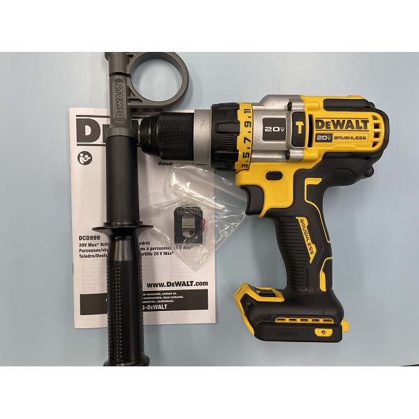 [嘟嘟工具]全新 DEWALT DCD999 20V 得偉999 無刷電鑽 震動電鑽 三段調速13MM DCD999B | 蝦皮購物
