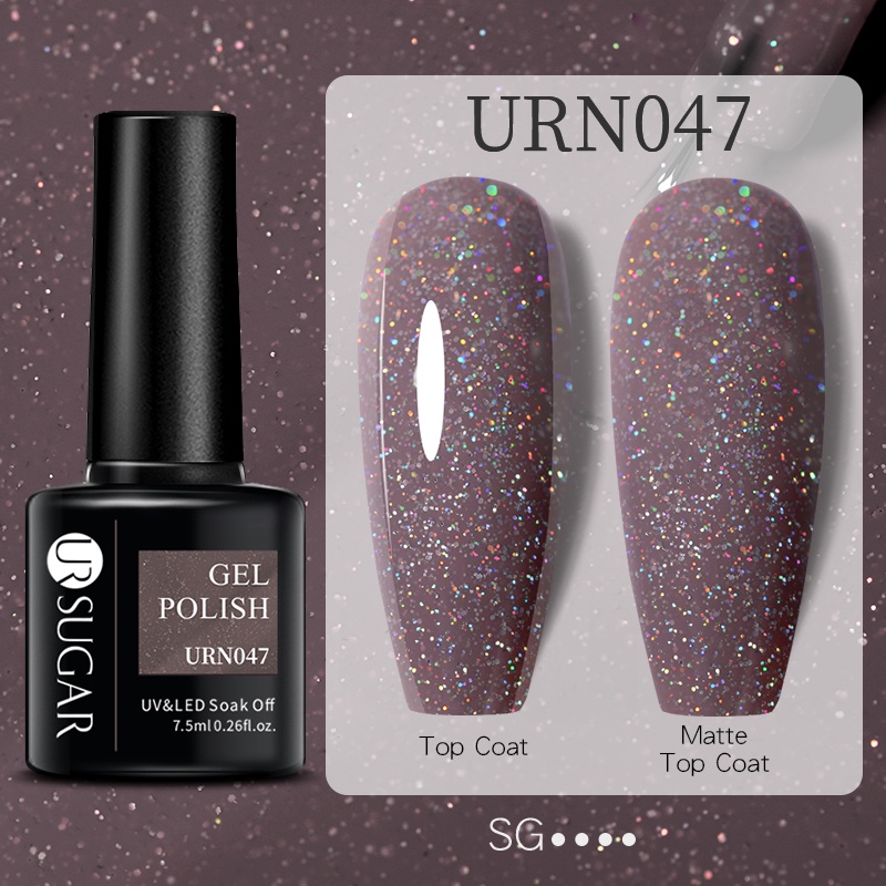 UR SUGAR 7.5ml 爆閃 碎鑽光療指甲油 璀璨 蹦迪甲油膠 亮片凝膠 閃粉膠 粉色玫瑰金色光療膠 | 蝦皮購物