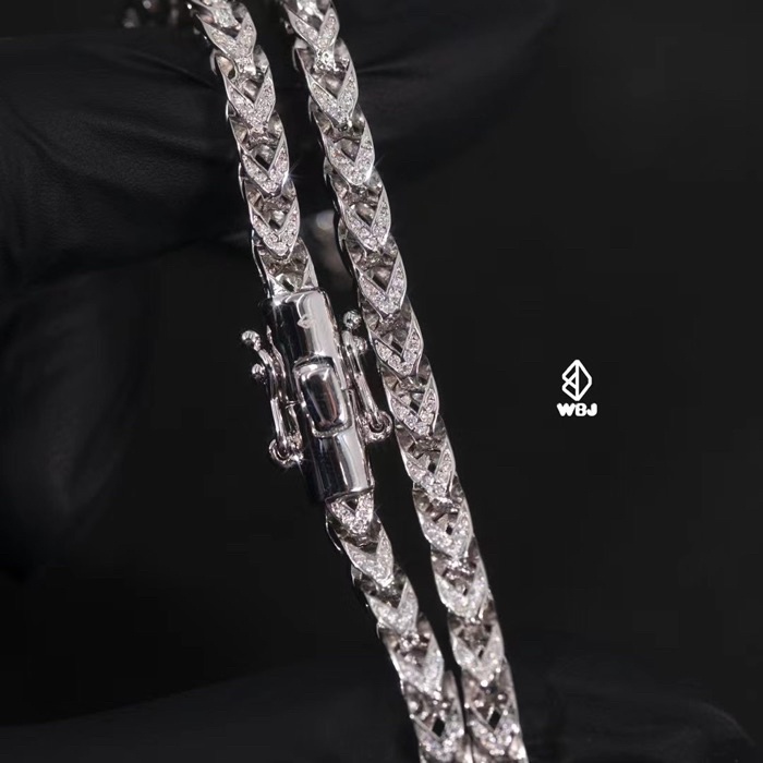 WBJ 5mm純銀法國鍊(素銀/雙面鑲嵌兩款) 純銀項鍊 | 蝦皮購物