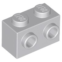 LEGO 樂高 零件 11211 淺灰色 1x2 基本磚 附單邊側接轉向 6015344 | 蝦皮購物