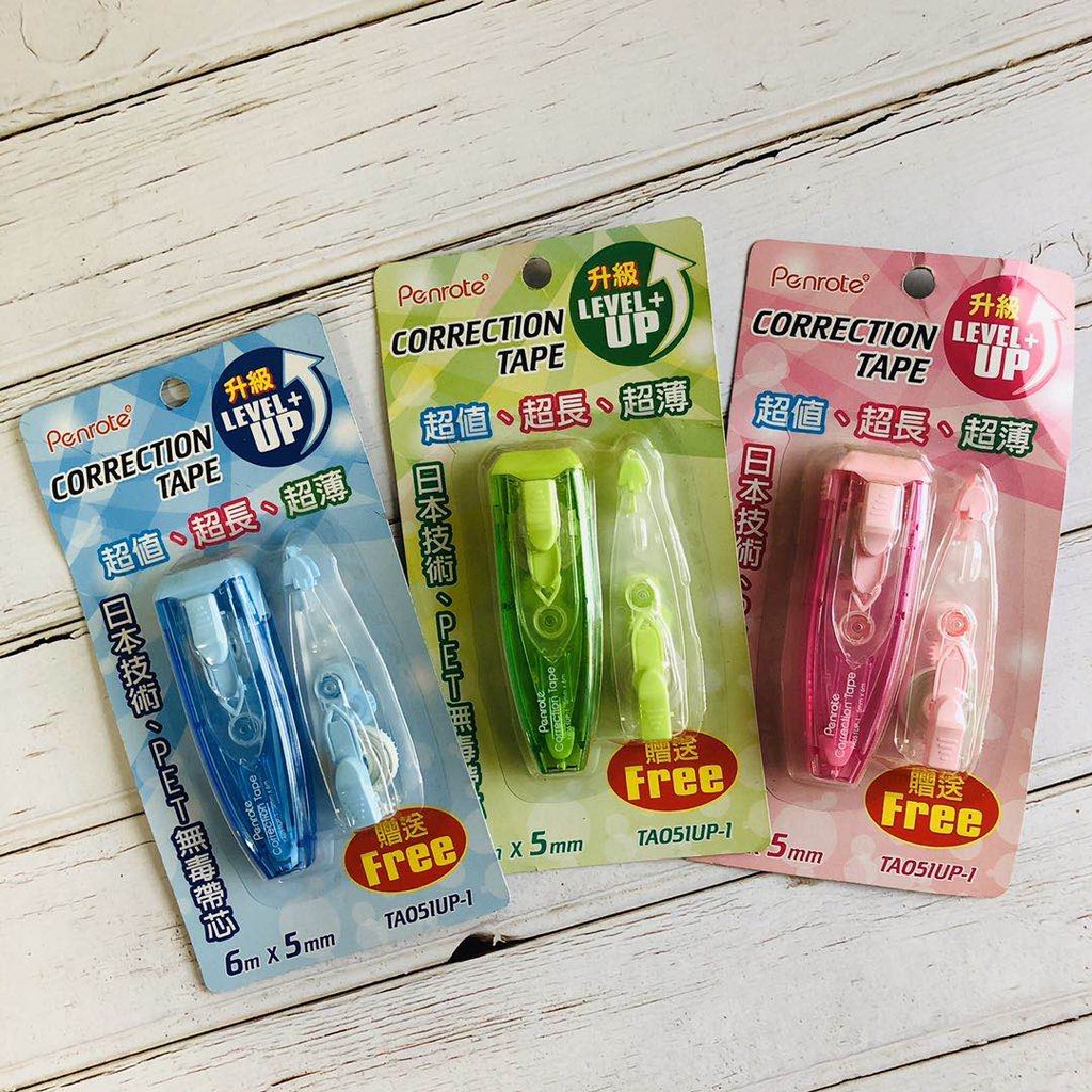 筆樂PENROTE★超薄PET修正帶/6Mx5mm/不挑色隨機出貨 | 蝦皮購物