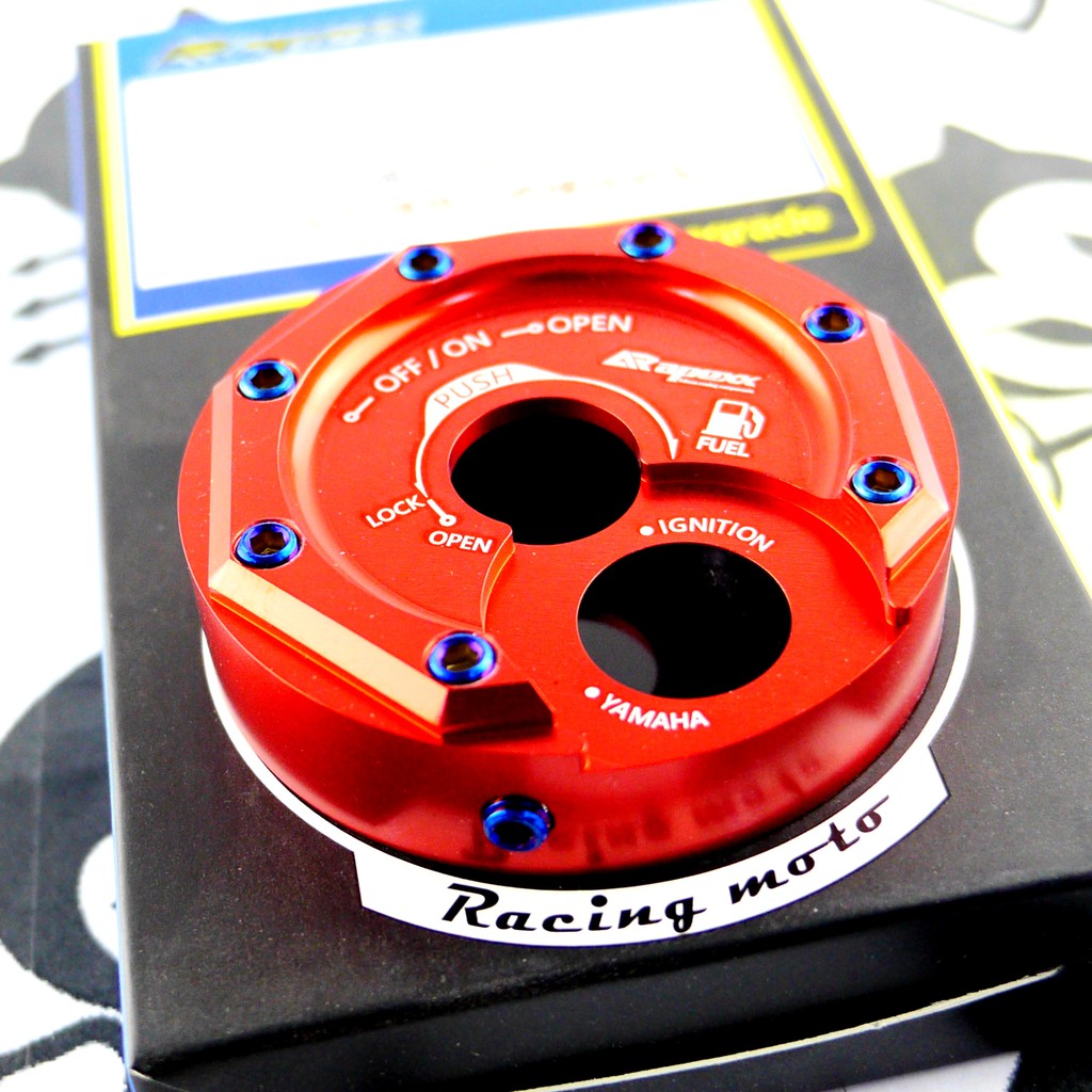 APEXX | 鎖頭蓋 鎖頭外蓋 鎖頭飾蓋 CNC鎖頭蓋 勁戰 三代 四代 SMAX FORCE BWSR 紅 | 蝦皮購物