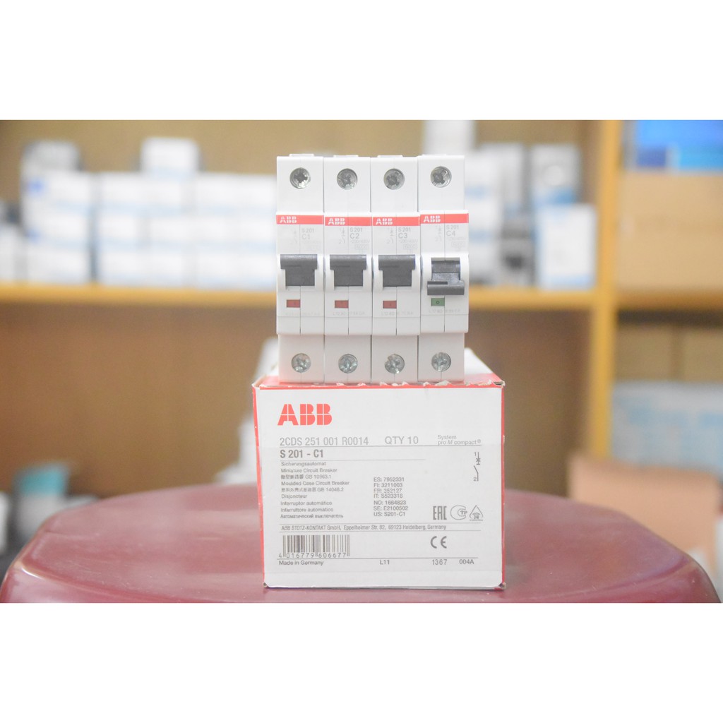 ABB 小型斷路器 S200系列 1P C曲線 1~4A，BA-S201-C、BAS201C 20kA、DC斷路器 | 蝦皮購物