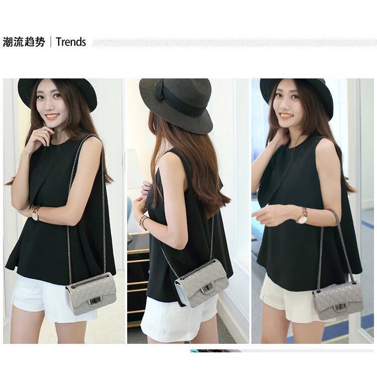 【susumy】果凍包 鏈條亮面 小包 鏈帶包 小菱格包 鏈帶包 女生小包包 單肩包 | 蝦皮購物