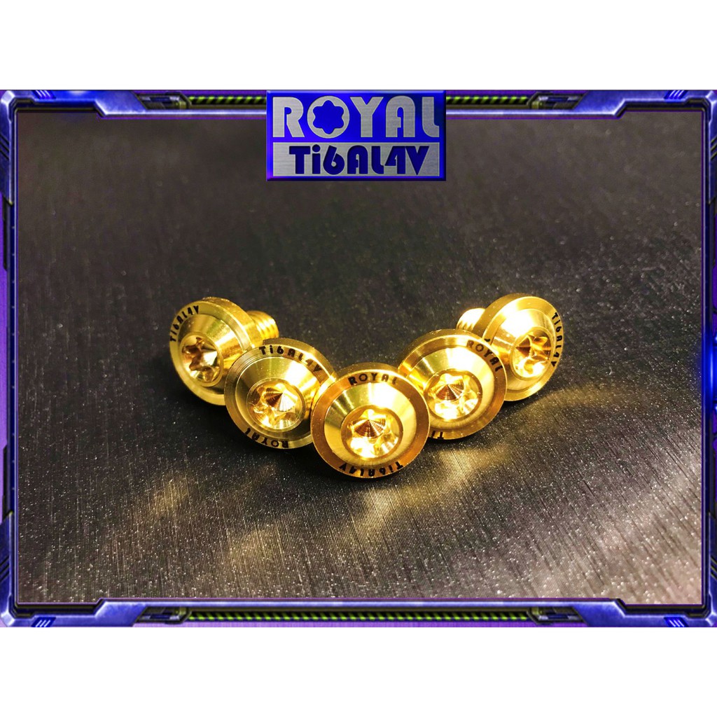 【瘋螺絲】ROYAL鈦合金螺絲★M8*10F P:1.25 64正鈦螺絲★CNC鍛造內梅花.內星型螺絲★三色可選 | 蝦皮購物