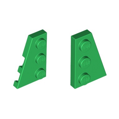 磚家 LEGO 樂高 綠色 Wedge Plate 3x2 Right Left 43723 43722 1組 | 蝦皮購物