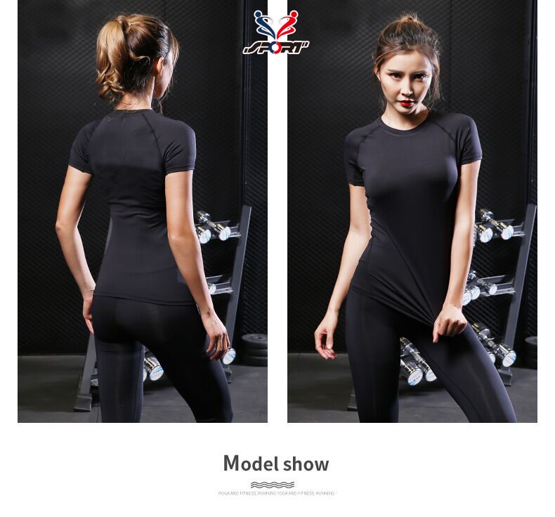 女緊身衣 瑜珈衣 運動衣 女塑身衣 短袖緊身衣 健身衣 女健身衣 女束衣 彈性衣 瑜伽衣 運動緊身 | 蝦皮購物
