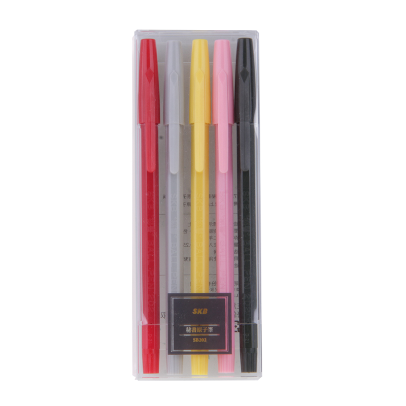 【SKB文明鋼筆】秘書原子筆／混色5入 TAAZE讀冊生活網路書店 | 蝦皮購物