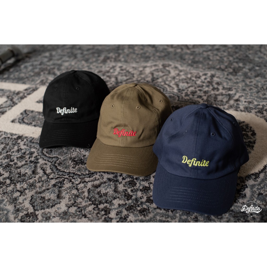『Definite』DEF BASIC MELT LOGO 6-PANEL 帽子 彎帽 老帽 六片帽 溶解 刺繡 字體 | 蝦皮購物