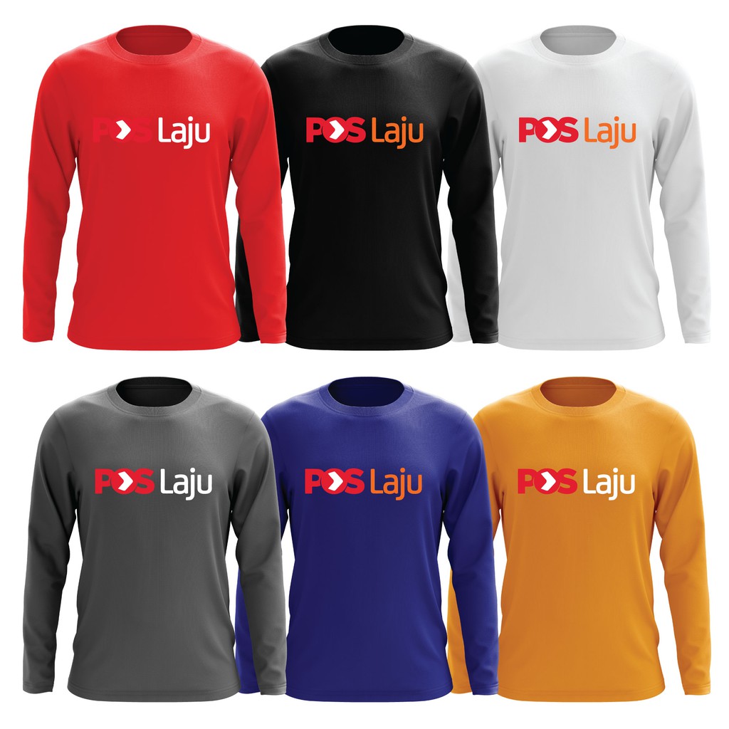 Polo LOGO POSLAJU POS LAW EXPRESS 圓領長袖抗菌T恤LOGOSABLON印花壓力POLY | 蝦皮購物