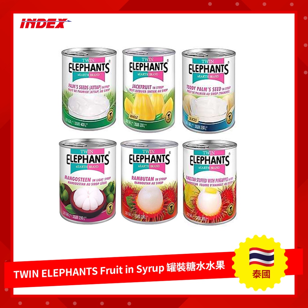 [INDEX] 泰國 TWIN ELEPHANTS Fruit in Syrup 罐裝糖水水果 | 蝦皮購物