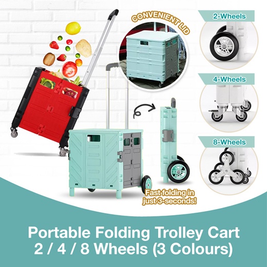 LARGE Foldable Trolley Cart/Foldable Shopping Cart/Foldable | 蝦皮購物