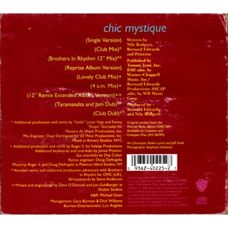 (二手CD) CHIC chic mystique REMIXES 美國版混音單曲 | 蝦皮購物