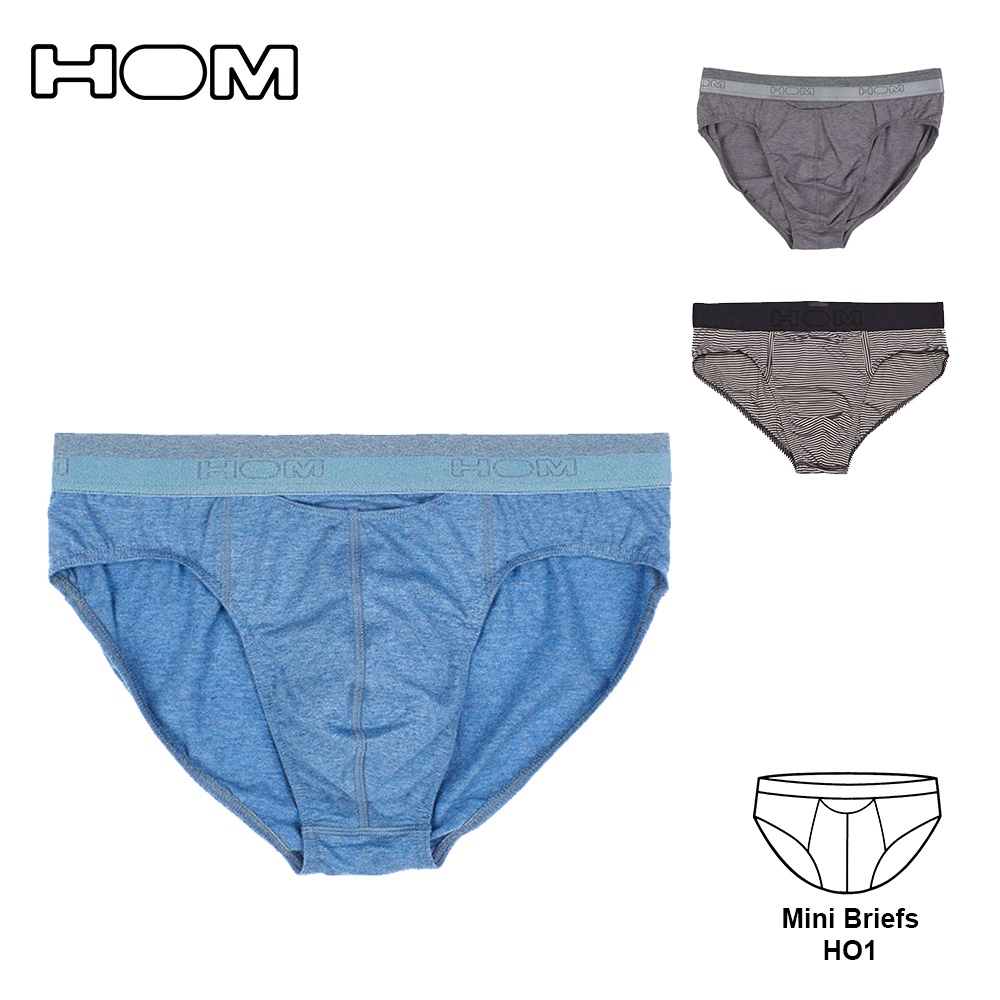 [ HOM ] 法國品牌 Mini Briefs HO1 男三角褲 專利橫向開口 素色基本 內褲 百貨專櫃 | 蝦皮購物