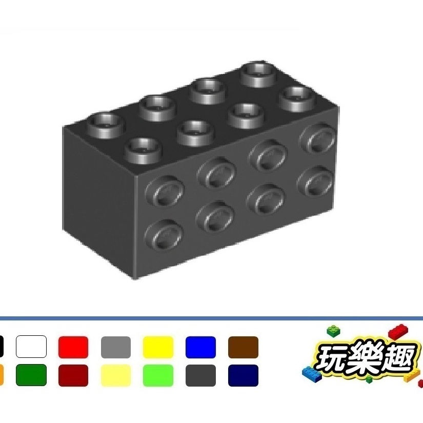 玩樂趣 LEGO 2434 2x4x2 with Studs on Sides 二手零件 2C30A-D | 蝦皮購物