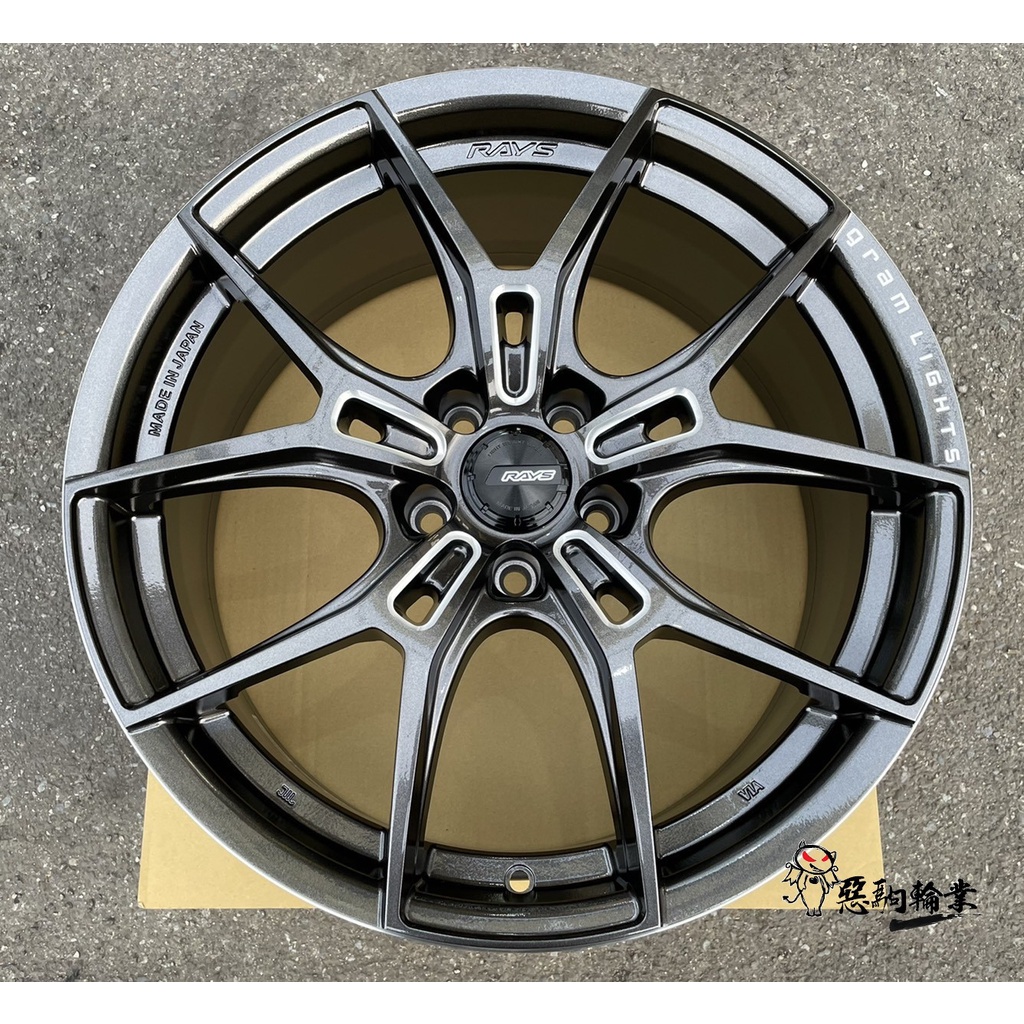 全新鋁圈 正日本原裝 Rays 57FXZ 19吋旋壓 5孔114.3 108 100 112 120 亮黑灰 (現貨) | 蝦皮購物