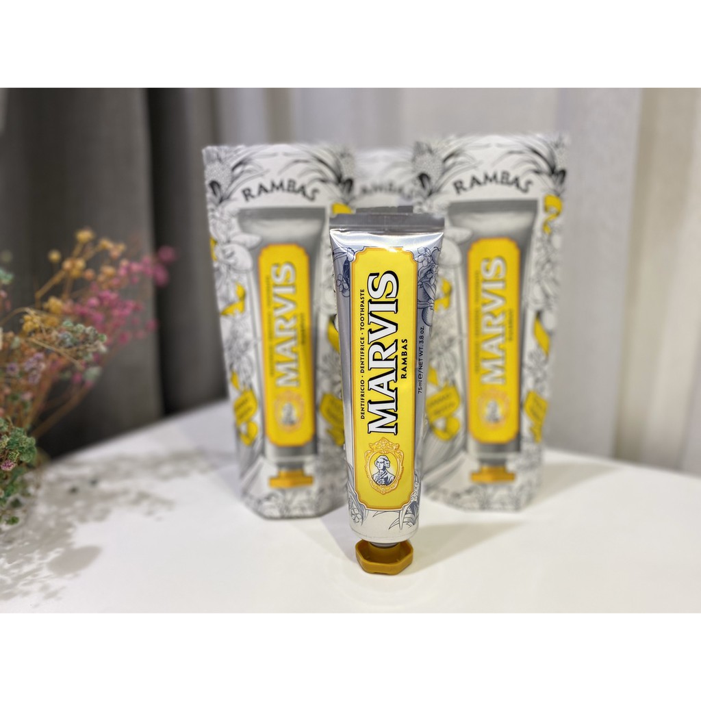 義大利 MARVIS RAMBAS限定版牙膏 熱帶水果薄荷 黃色 限量世界奇觀版本 | 蝦皮購物