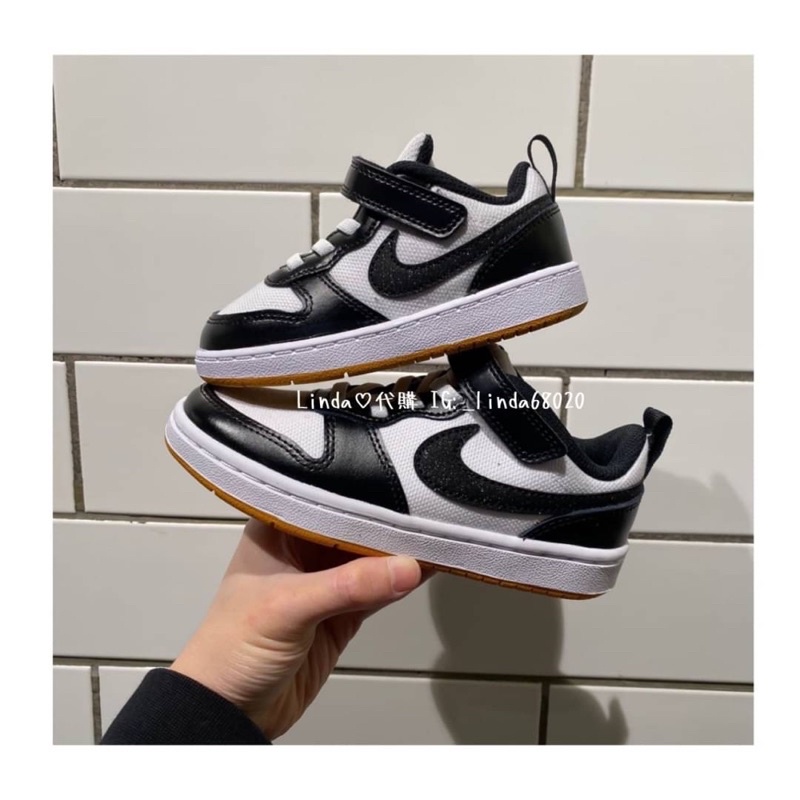 Linda ️代購 現貨 Nike Court 小熊貓 Dunk 黑白 運動鞋 童鞋 DN1229 DN1230 100 | 蝦皮購物