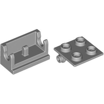磚家 LEGO 樂高 淺灰色 Hinge Brick 2x2 Top 轉軸頂部 3937 6134 | 蝦皮購物