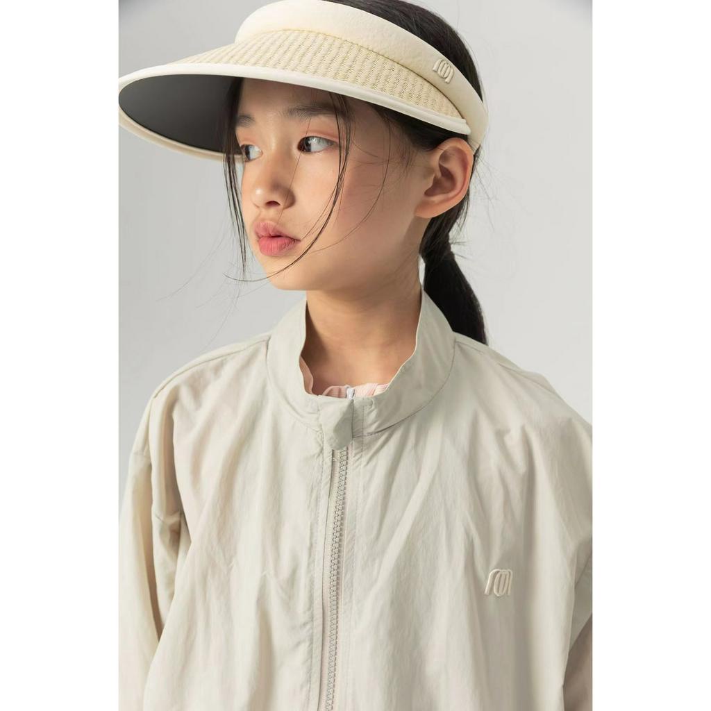 韓國【monjello】 2023新款 成人 兒童 抗UV 遮陽帽 防曬帽 空頂帽 親子帽 現貨中小童象牙色 | 蝦皮購物