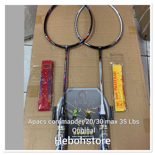 Apacs 羽毛球拍全新 COMMANDER 20 30 獎勵握把強力 35 磅原裝 | 蝦皮購物