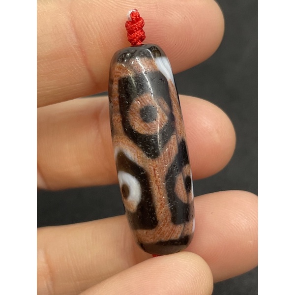 D6988天然西藏原礦 西藏天珠 龜甲六眼天珠 帶硃砂 已打通孔 可做吊飾 項鍊 墜飾 手排 手串 | 蝦皮購物