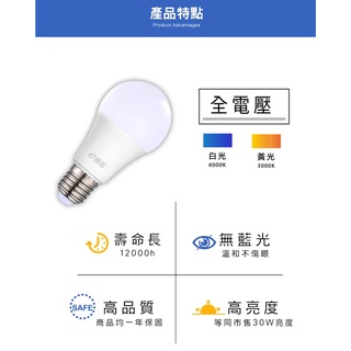 【奇亮科技】E極亮 25W LED 高效燈泡 《白光 黃光》E27接頭 球泡 大瓦數 大功率省電燈泡 CNS 附發票 | 蝦皮購物