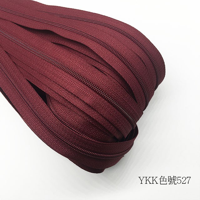 【材庫】YKK 3號碼裝尼龍拉鍊 酒紅色 每30cm=NT$6 《不含拉頭》 | 蝦皮購物