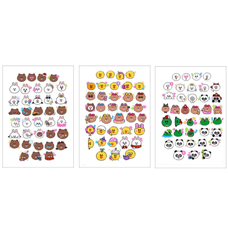 112 件/套 Line Town Friends Cony Rabbit 棕熊莎莉鴨混合貼紙 | 蝦皮購物