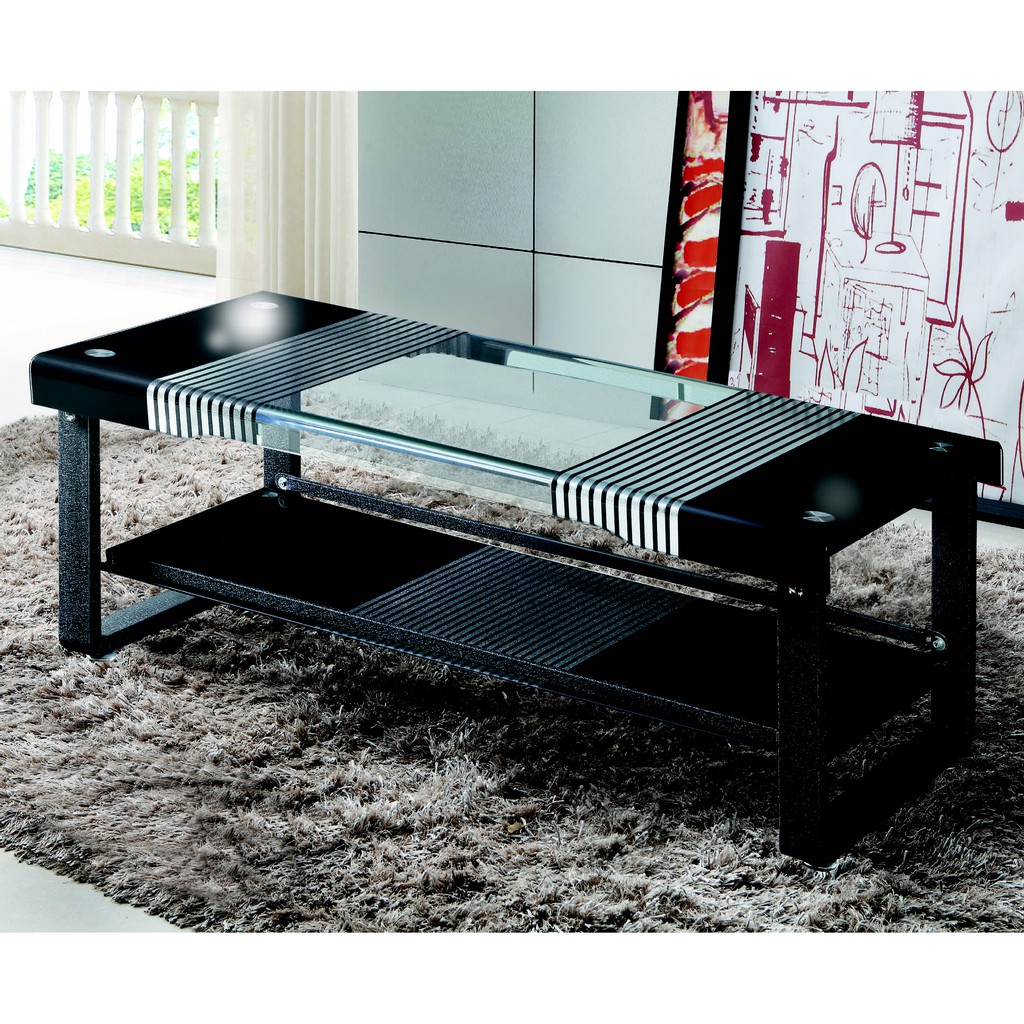 【南洋風休閒傢俱】精選茶几系列-晴光3.6尺黑/白色大茶几 咖啡桌 沙發桌 JF249-2 JF250-2 | 蝦皮購物