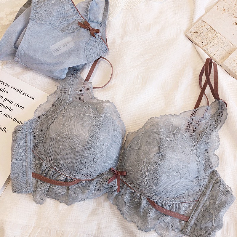 Pincoco 台灣出貨 現貨 罩杯激升款，超舒適雲朵內墊中無鋼圈內衣褲組/ 單件內衣 BAT001F | 蝦皮購物