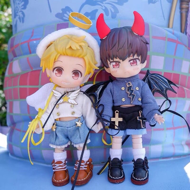 《現貨》【風閣】惡魔 天使 套裝 - ob11 黏土人 gcs 12分娃 娃衣 套裝 ob11套裝 惡魔套裝 天使套裝 | 蝦皮購物