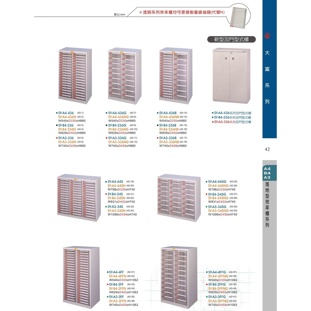 收納空間～SY-B4-220NH B4桌上型效率櫃 (抽屜置物櫃/收納櫃/資料櫃/文件櫃/檔案櫃)《大富》 | 蝦皮購物