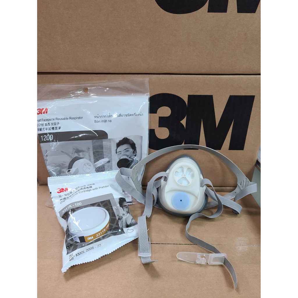 3M 1200 單罐 防毒面具組 含3311K 濾罐- 防毒面具 濾毒罐 活性碳 藥罐 過濾 - 單罐簡易型 | 蝦皮購物