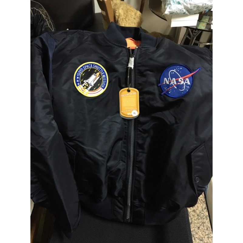 現貨 正品 誠可議 好市多 Alpha 男生飛行外套 NASA Ma-1 深藍色 | 蝦皮購物