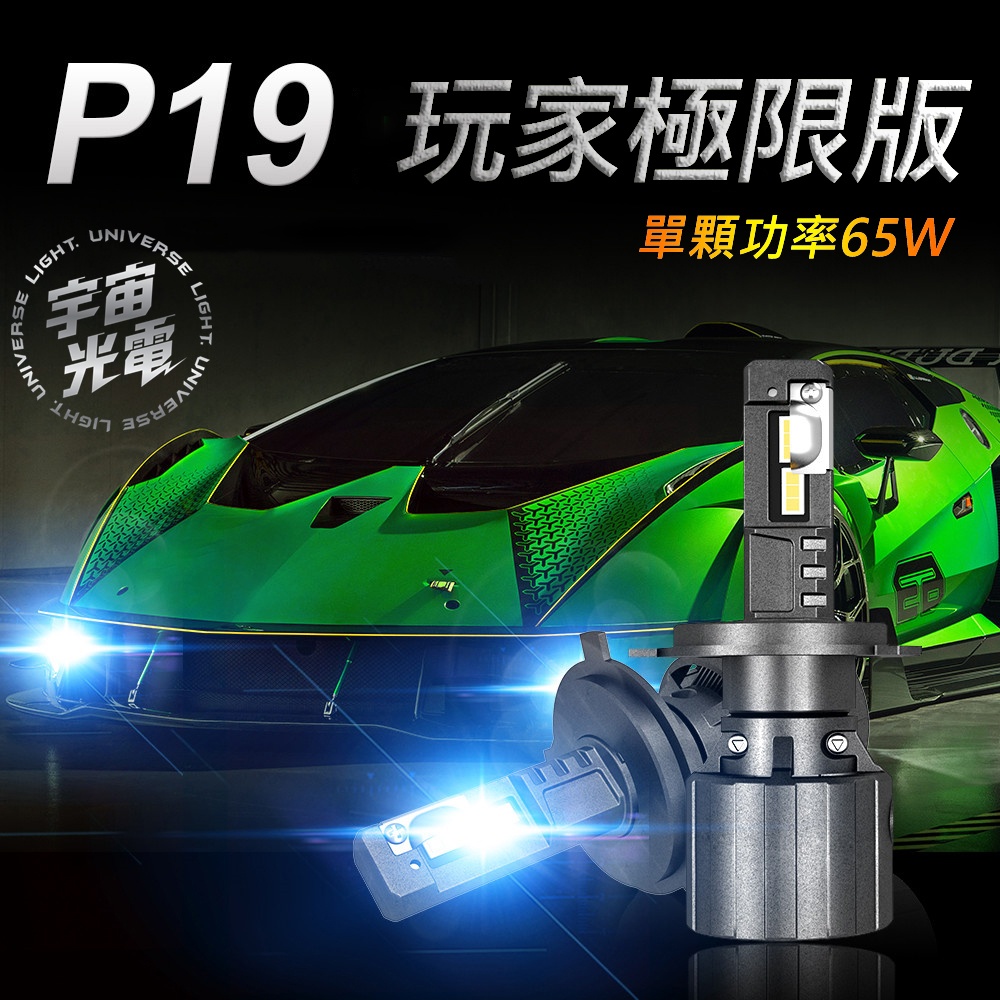 P19 RS 65W 解碼 LED 大燈 6500LM H4/HS1/H7/H11/H16/9005 頭燈 大燈 汽車 | 蝦皮購物
