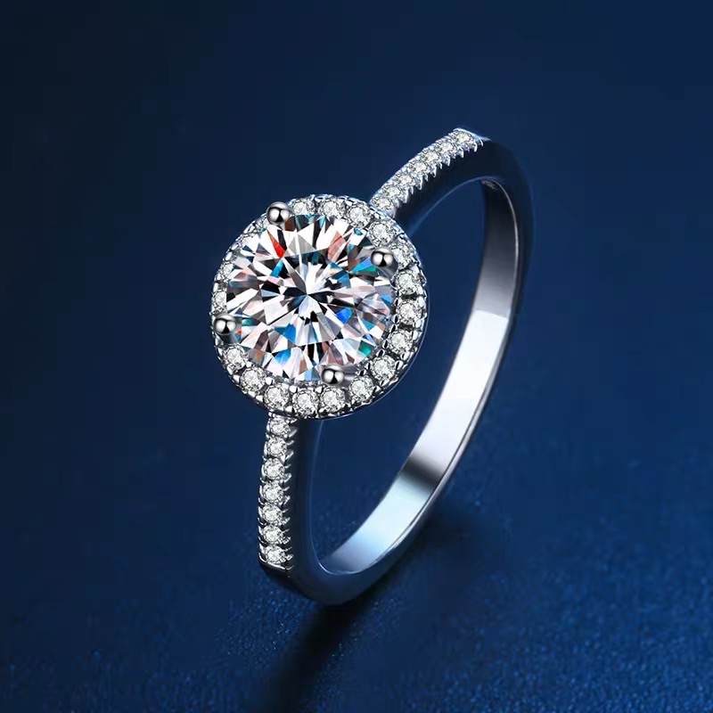 #公主圓包# S925純銀 50分1.2.3克拉進口GRA證書莫桑鑽 一證一腰碼秒過鑽筆 八心八箭 梅花切 王炸摩星鑽 | 蝦皮購物